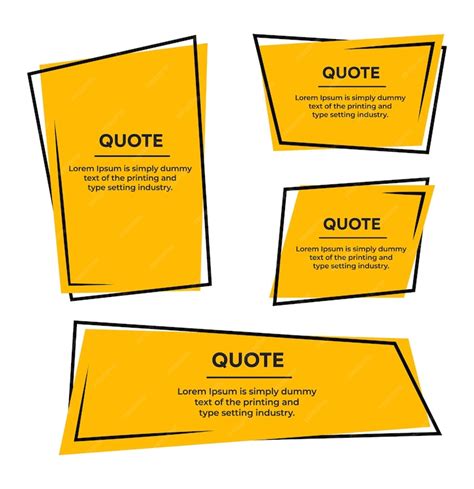 Premium Vector Quotation Text Frame In Different Geometric Shapes Box