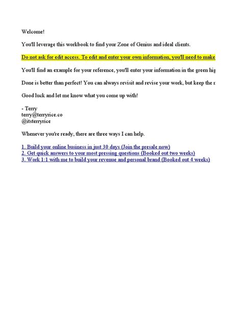 Finding Your Zone Of Genius Pdf Analytics Marketing