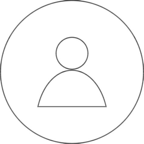 Character Of Black Line Art Faceless User In Circle 24337344 Vector