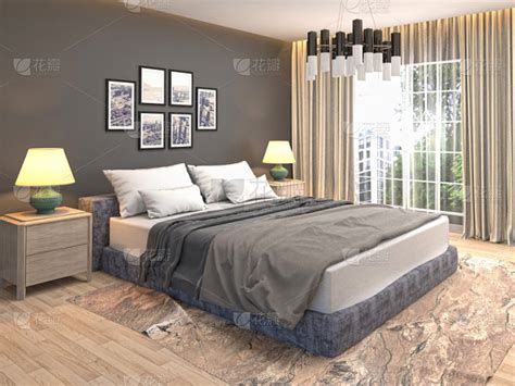 卧室 室内 绘画插图 三维图形 美 褐色 新的 水平画幅 无人 家庭生活