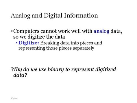 Cs 105 Introduction To Computer Concepts Data Representation