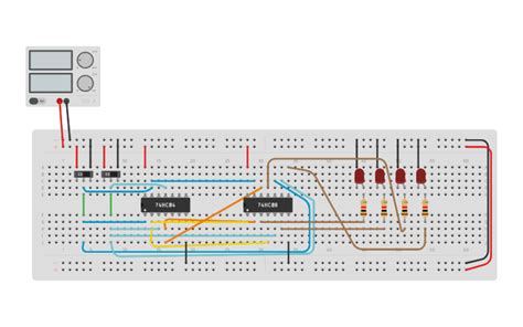 Circuit Design 2 4 Binary Decoder Tinkercad