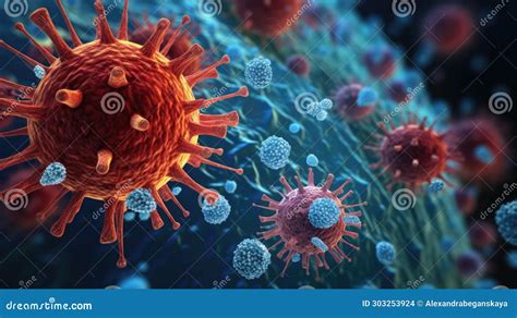 Graphic Representation Of Pathogenic Viruses Stock Illustration Illustration Of Virus