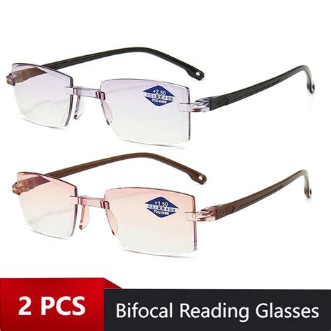 Lunettes De Lecture Progressives Bifocales Sans Monture Pour Hommes Et