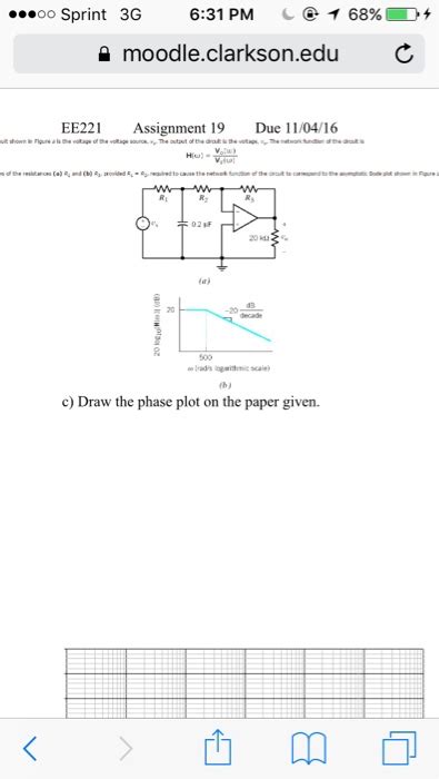 Draw The Phase Plot On The Paper Given Chegg