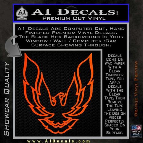 Pontiac Firebird Decal Sticker V1 A1 Decals