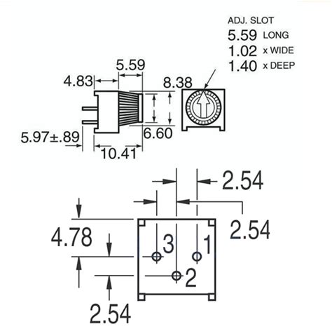 3386 Potentiometer Top Adjustment Cap 10k 50k Precision Adjustable 3386 Potentiometer Top Adjustment Cap 10k 50k Precision Adjustable