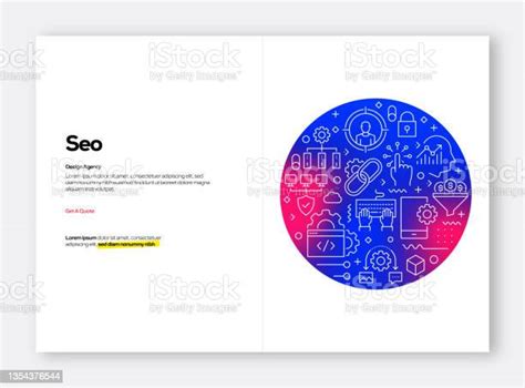 Seo 관련 모던 라인 스타일 벡터 일러스트레이션 마케팅에 대한 스톡 벡터 아트 및 기타 이미지 마케팅 페이 퍼 클릭 0