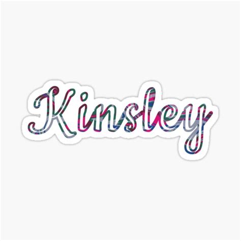 Kinsley Name Sticker Sticker For Sale By Uni Hannah Corn Redbubble
