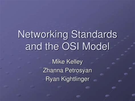 PPT Networking Standards And The OSI Model PowerPoint Presentation