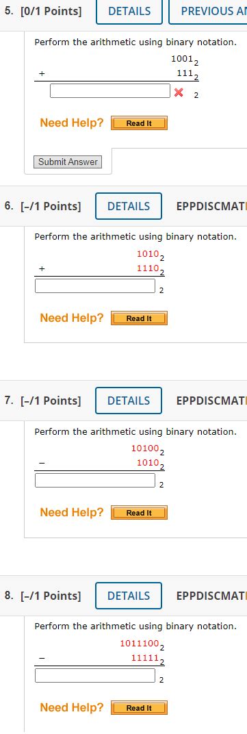 Solved 5 01 Points Details Previous An Perform The