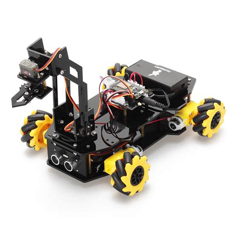 Tscinbuny Robot Arm Kit With Acrylic Gripper Mecanum Wheel App Contro