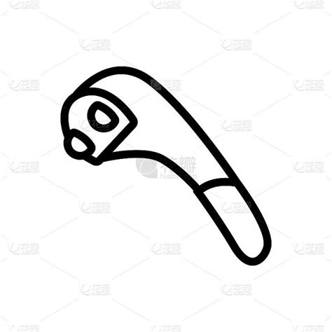 指压按摩器图标矢量轮廓插图
