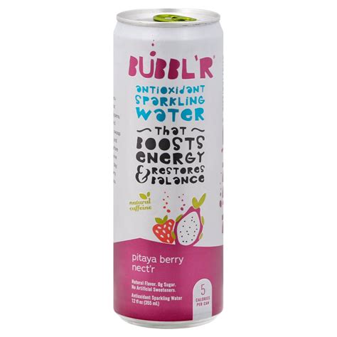 Bubblr Pitaya Berry Nectr Antioxidant Sparkling Water Shop Water At H E B