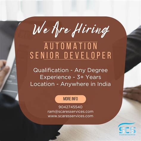 S Cares Services Pvt Ltd On Linkedin Automationdeveloper
