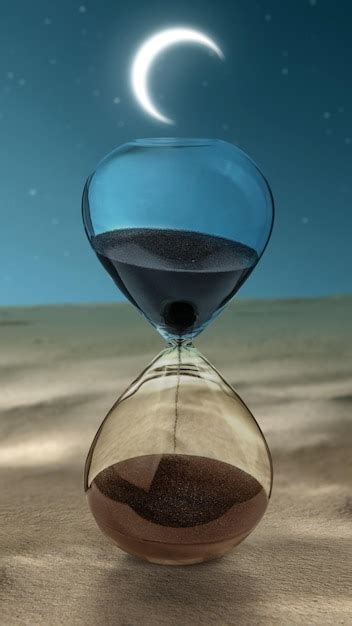 Premium Photo Flowing Sand In The Hourglass