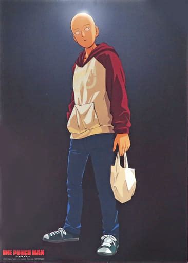 Poster A3 Clear Poster Saitama Oppai Parka Ver One Punch Man Pop Up