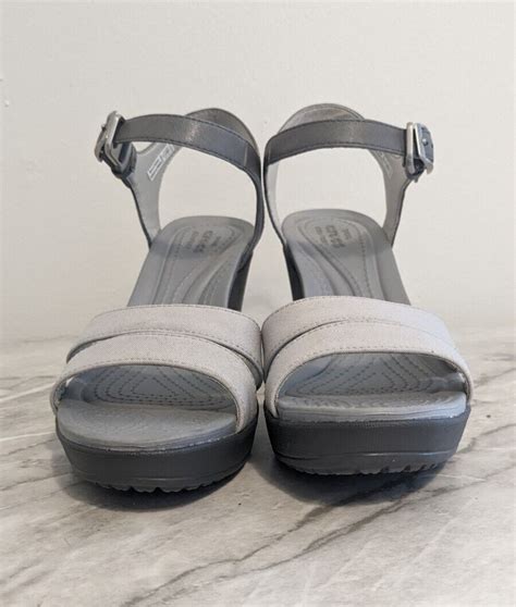 Womens Crocs Leigh Ii Wedge Platform Sandals Size 8 … Gem