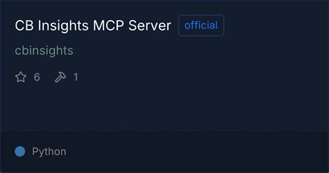 Cb Insights Mcp Server Glama