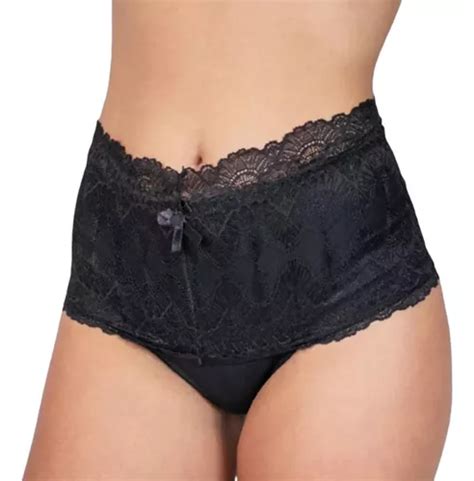 10 Calcinha Cinta Cintura Alta Renda Luxo Modeladora Atacado