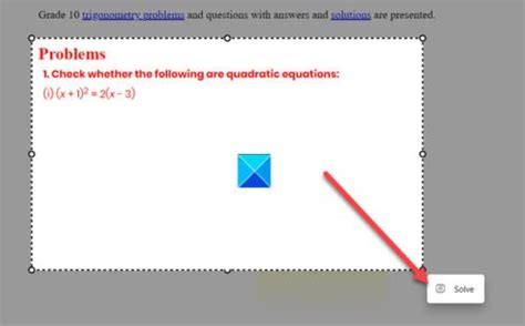 How To Use Math Solver Tool In Microsoft Edge For Windows 11