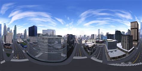 Panoramic Landscape HDRI Environment Map Stock Illustration