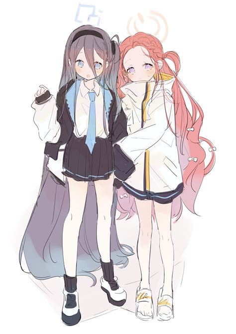 Aris And Yuzu Blue Archive Drawn By Ymm Xx Danbooru