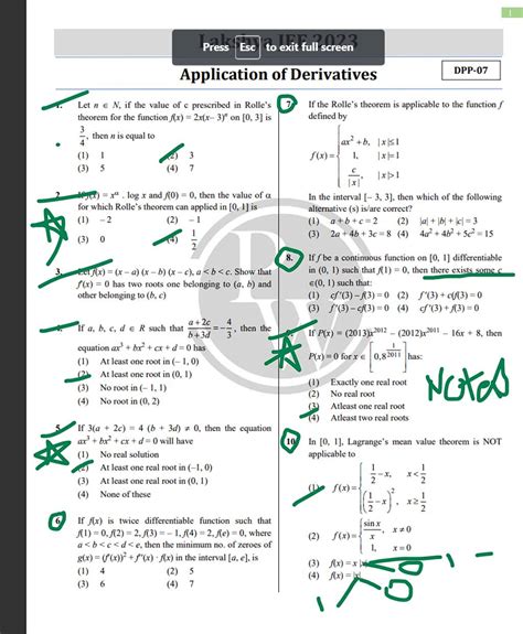 6 If Fx Is Twice Differentiable Function Such That F10 F22 F3