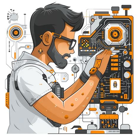Bioinformatics Researcher It Project Manager Illustration Premium Ai