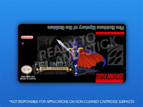 Snes Fire Emblem Mystery Of The Emblem Label Retro Game Cases