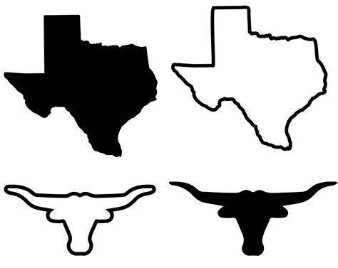 Texas Svg State Shape Bundle Texas Outline Svg Texas State Etsy