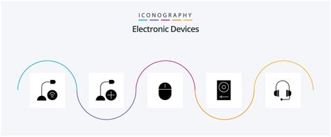 Devices Glyph 5 Icon Pack Including dj. console. gadget. mouse. gadget 19439916 Vector Art at ...