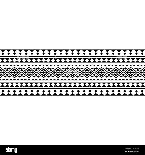 Stripe Aztec Ethnic Pattern Texture Background Template In Black White