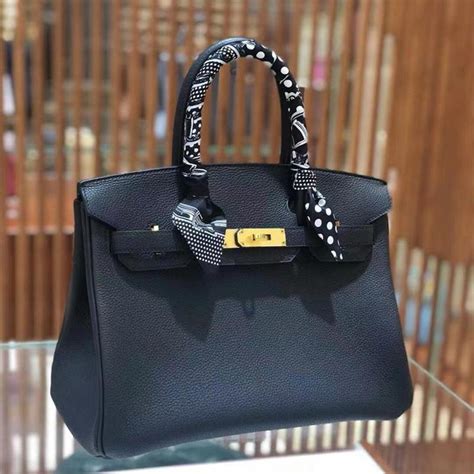 Birkin Bag 30 Black Togo Leather With Gold Buckle Full Handstitched
