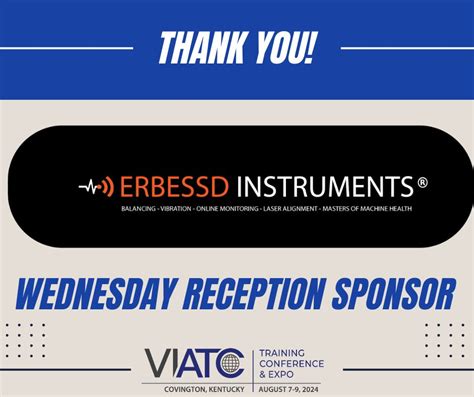 Vibration Institute On Linkedin Join Us In Thanking Erbessd Instruments For Sponsoring Our
