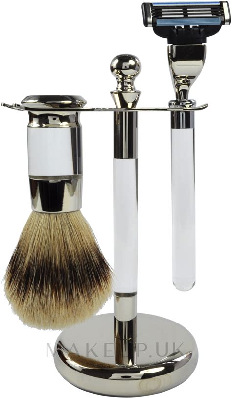 Golddachs Synthetic Hair Mach3 Metal Chrome Acrylic Sh Brush Razor
