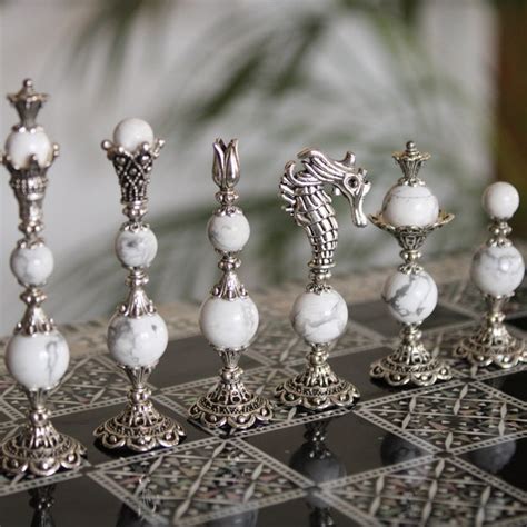 Stone Chess Set Etsy