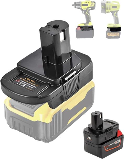 TPDL DM18RL Battery Adapter Converter With USB For Roybi 18V Tools