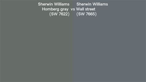 Sherwin Williams Homberg Gray Vs Wall Street Side By Side Comparison