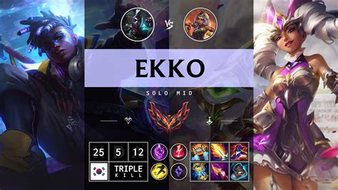 Ekko Mid Vs Qiyana Kr Grandmaster Patch Youtube