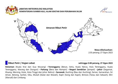Thunderstorms Heavy Rain Expected Across Sarawak This Afternoon