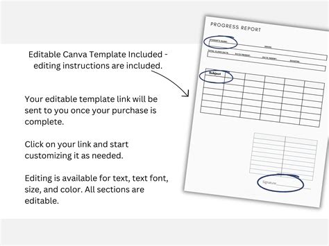 Customizable Report Card And Progress Report Template Transcript