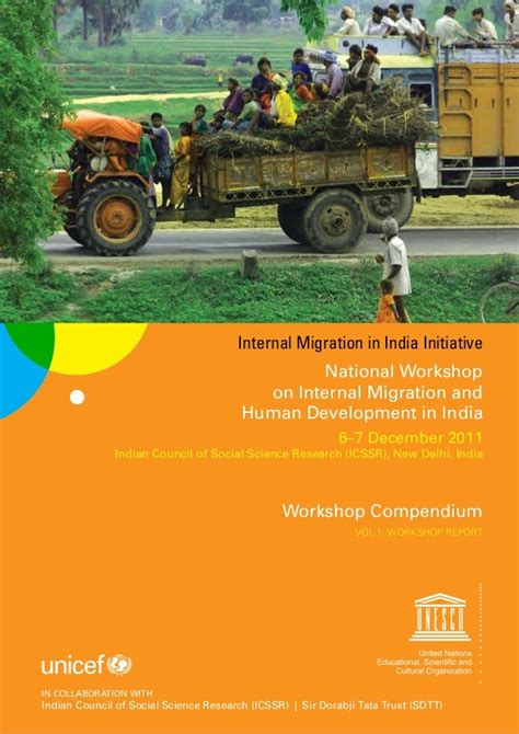 National Workshop On Internal Migration And Human Development In Indi