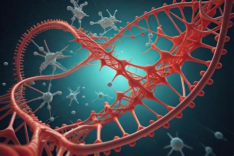 premium ai image dna digital sequence code structure with the glow