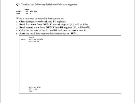 Solved Q3. ﻿Consider the following definition of the data | Chegg.com