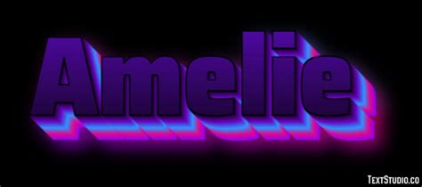 Amelie Text Effect And Logo Design Name
