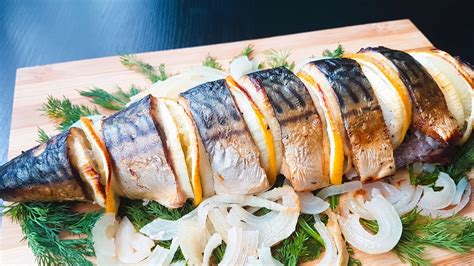 СКУМБРІЯ запечена в духовці з ЛИМОНОМ🐟🍋Простий рецепт Baked Mackerel 🐟🍋 Youtube