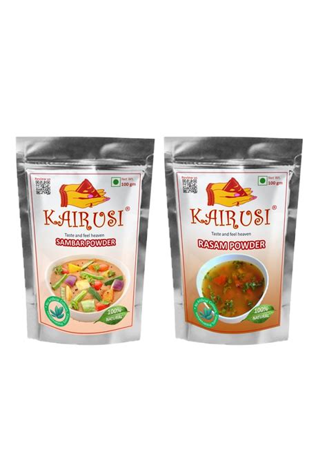 Kairusi Combo Pack Of Sambar And Rasam Powder 100gm X 2