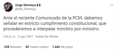 César Acuña Revela Que La Mayoría De La Bancada De App Dará El Voto De