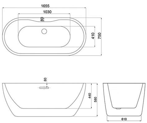 Ванна акриловая отдельностоящая Comforty 165х75 белый/панель черный ...